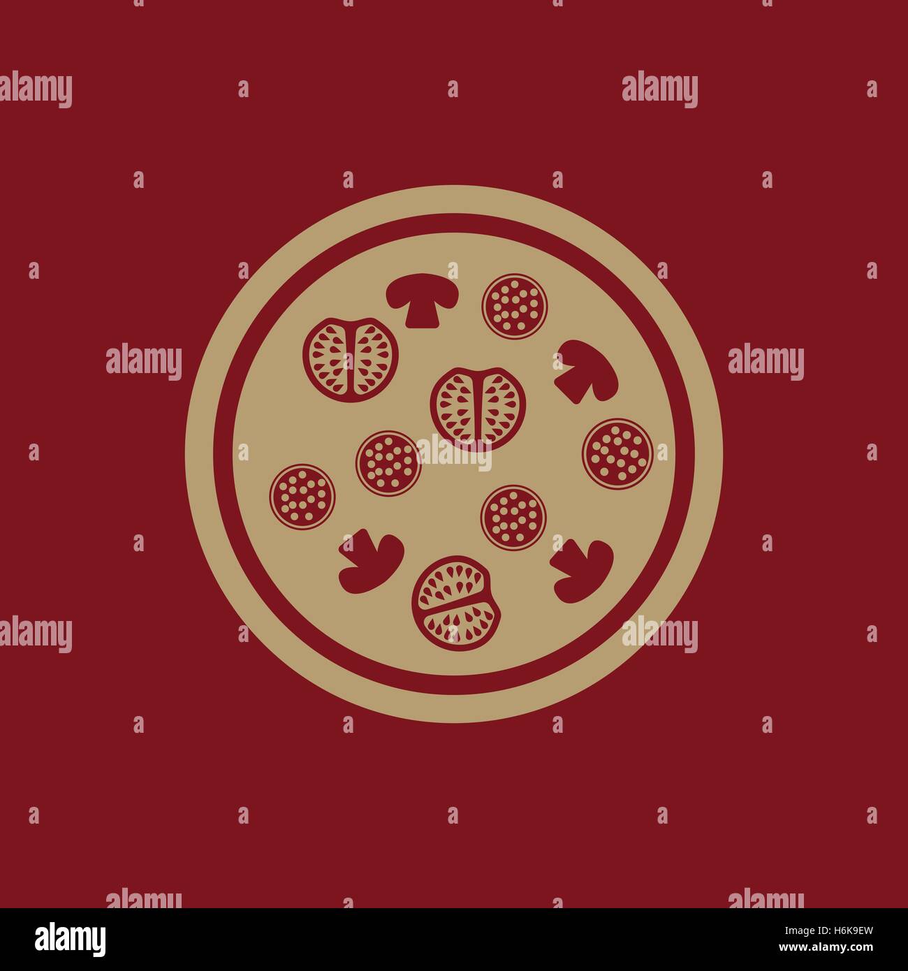 The pizza icon. Fast food and baking symbol. Flat Vector illustration ...