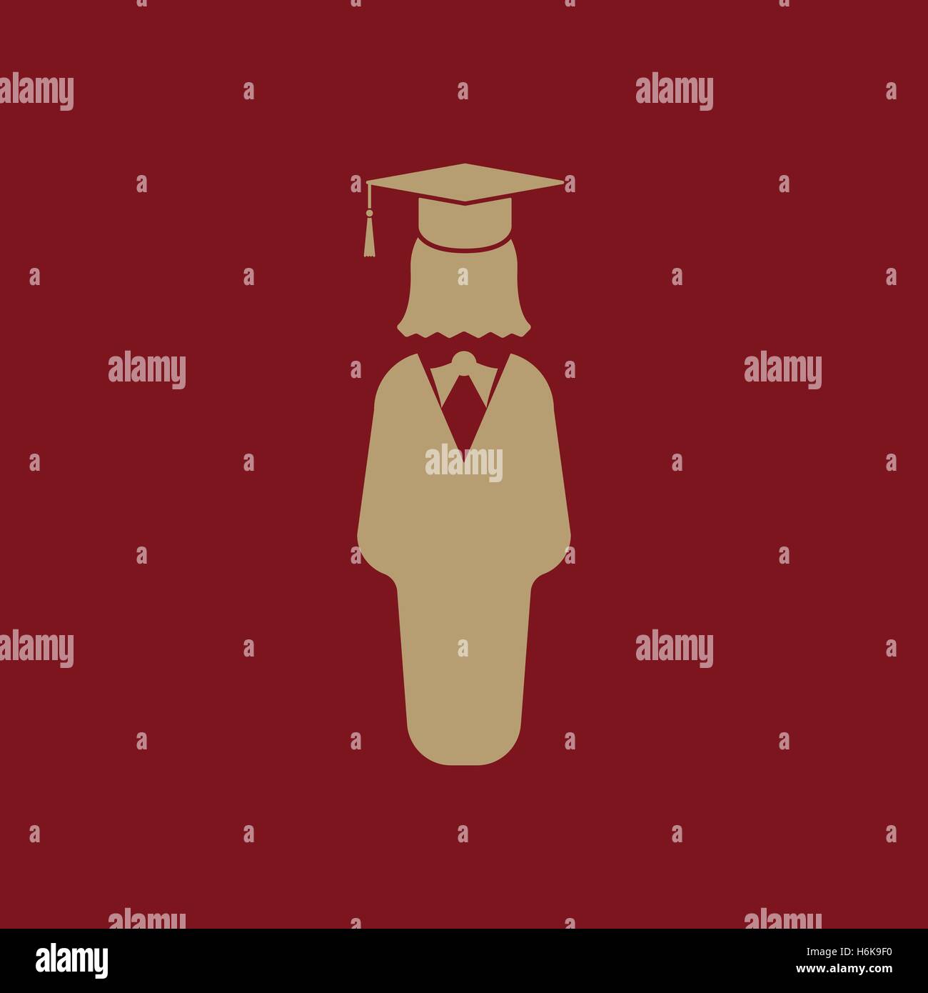 The student girl icon. School and academy, college, education symbol ...
