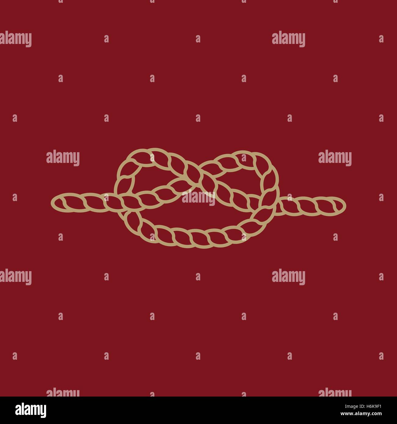 The knot icon. Node and tie, rope symbol. Flat Vector illustration ...