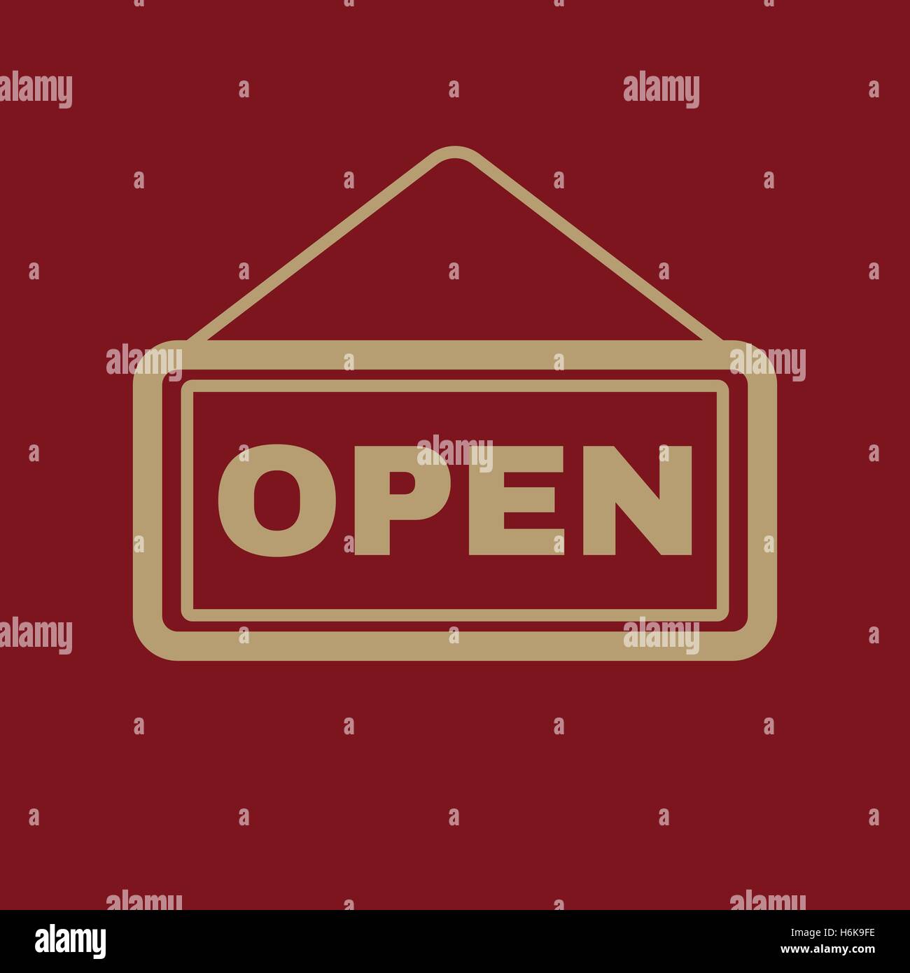 The open sign icon. Input and entrance symbol. Flat Vector illustration ...
