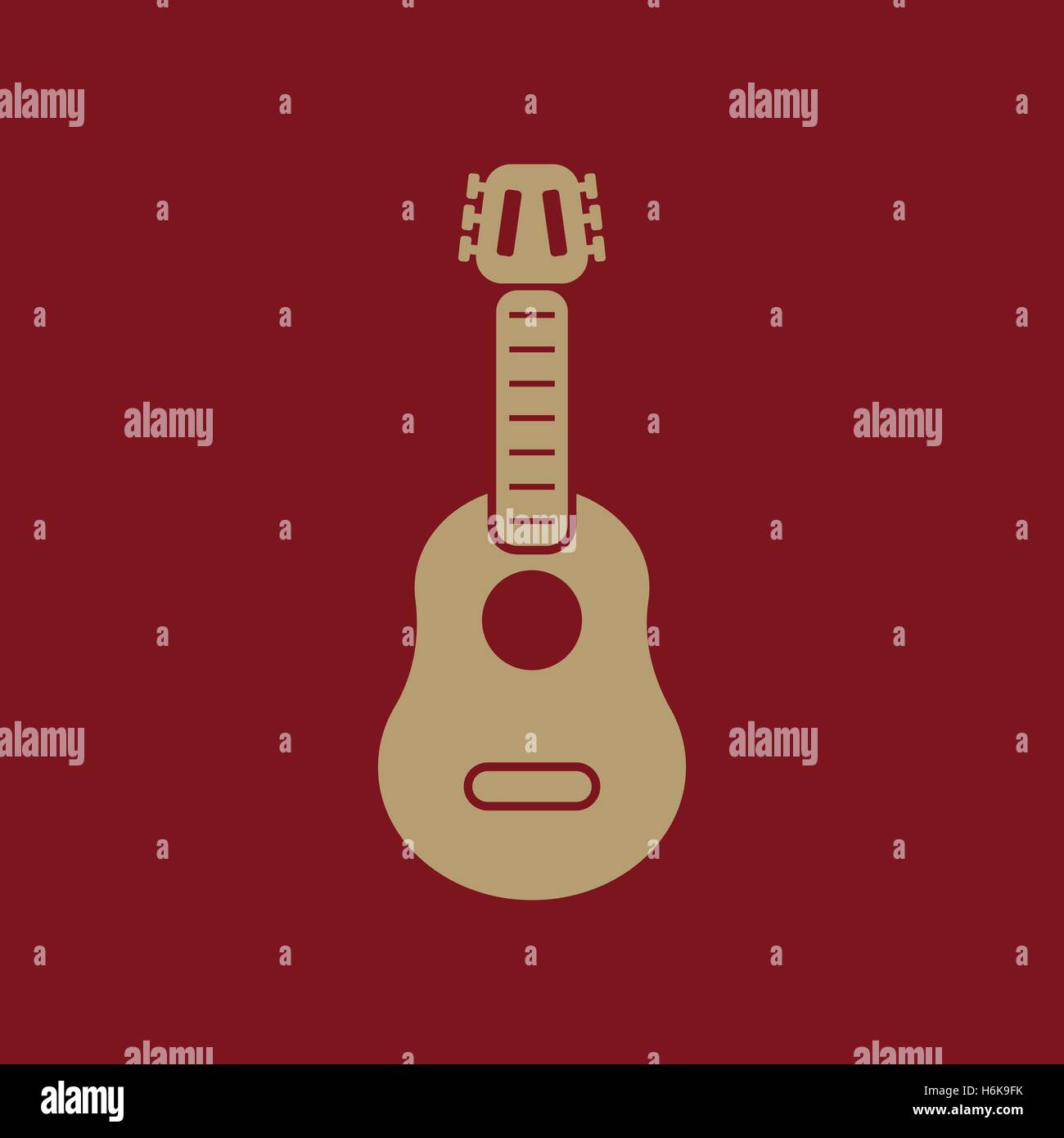 The guitar icon. Music and guitarist, musician symbol. Flat Vector ...
