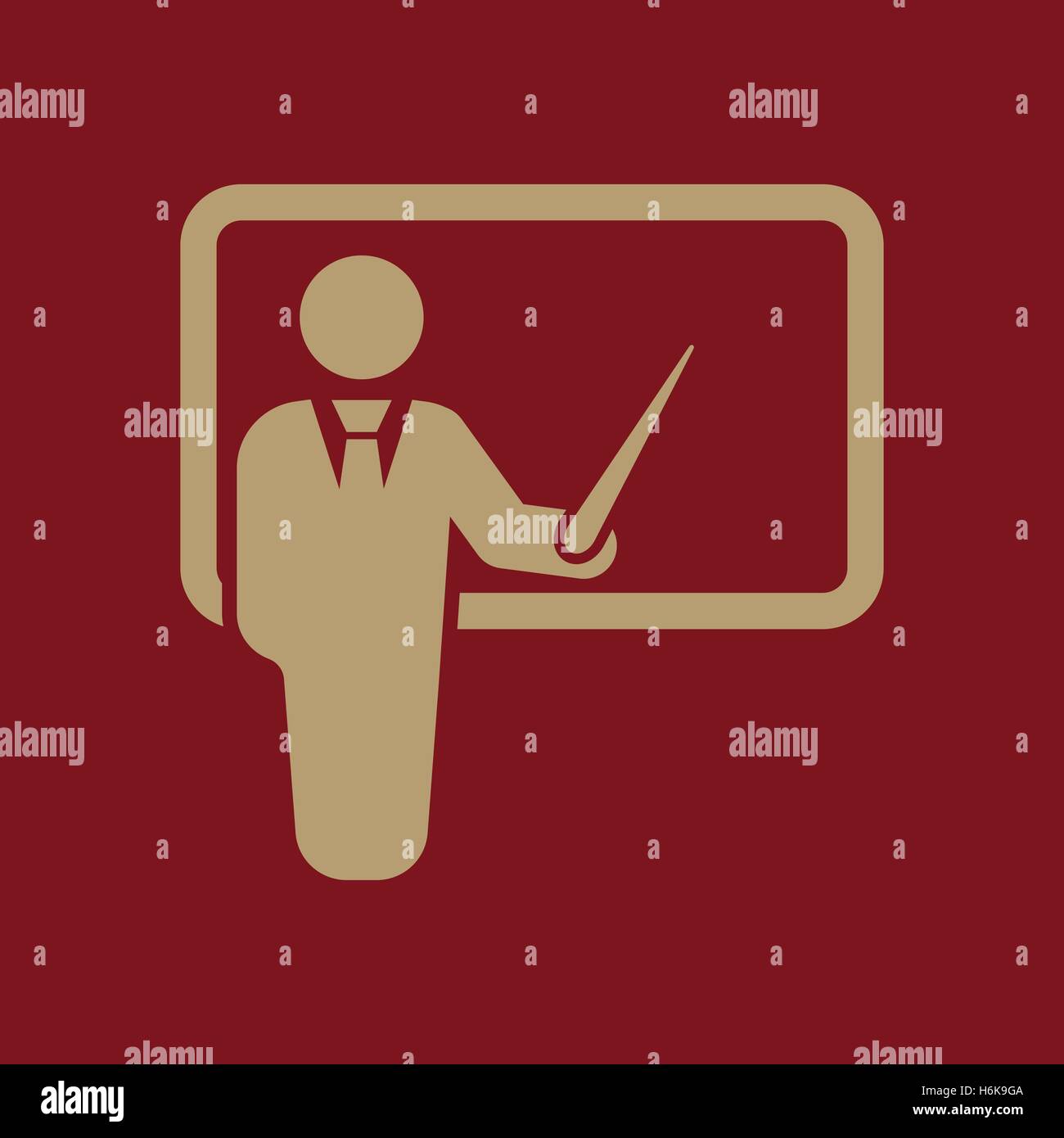 The teacher icon. Training and presentation, seminar, learning symbol ...