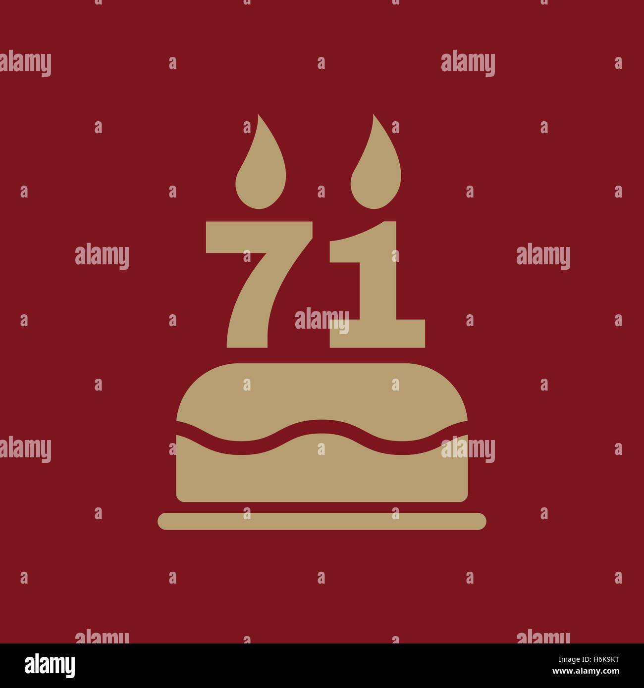 Birthday cake candles number 71 Stock Vector Images - Alamy