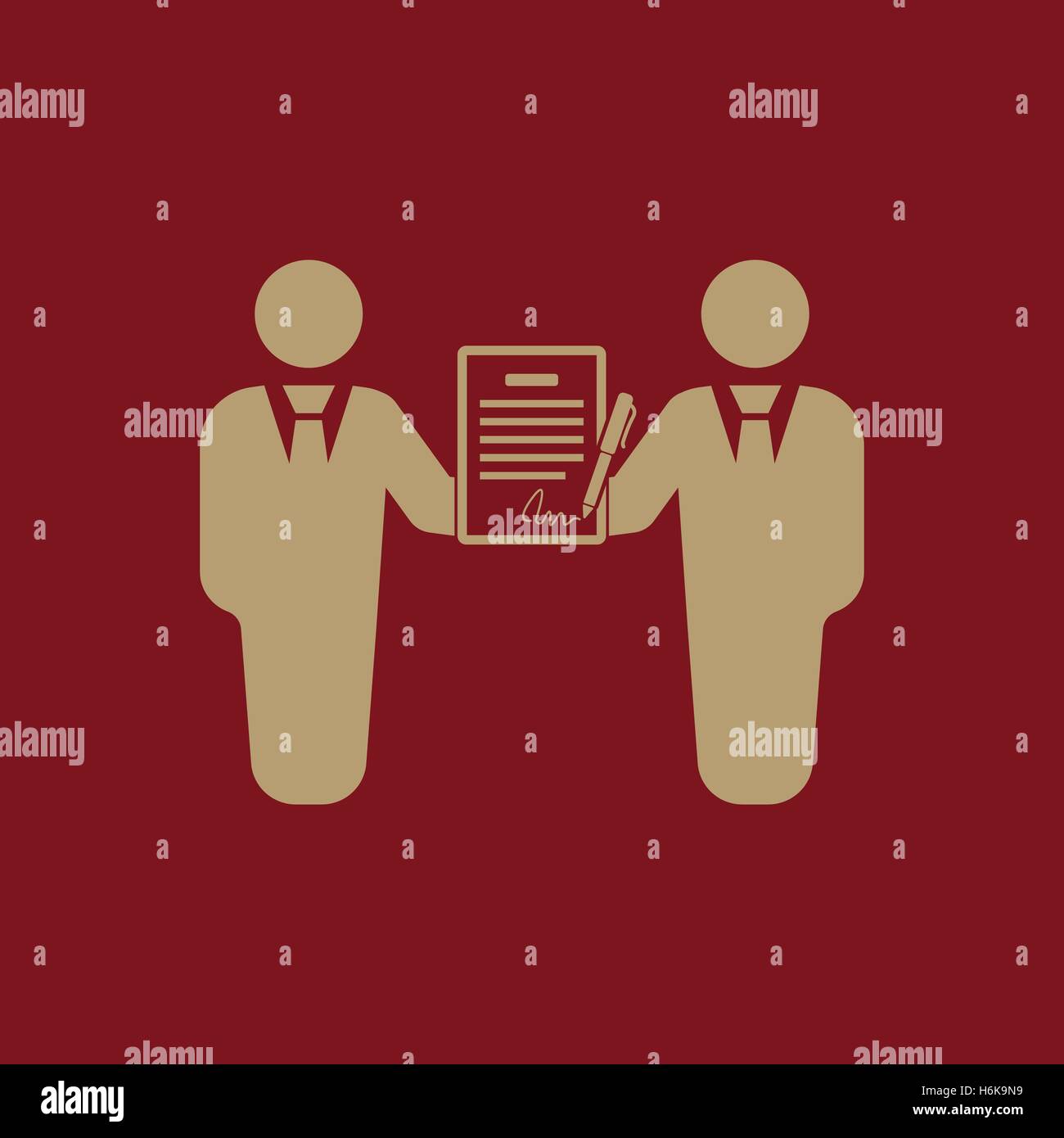 The contract icon. Agreement and signature, pact, partnership ...