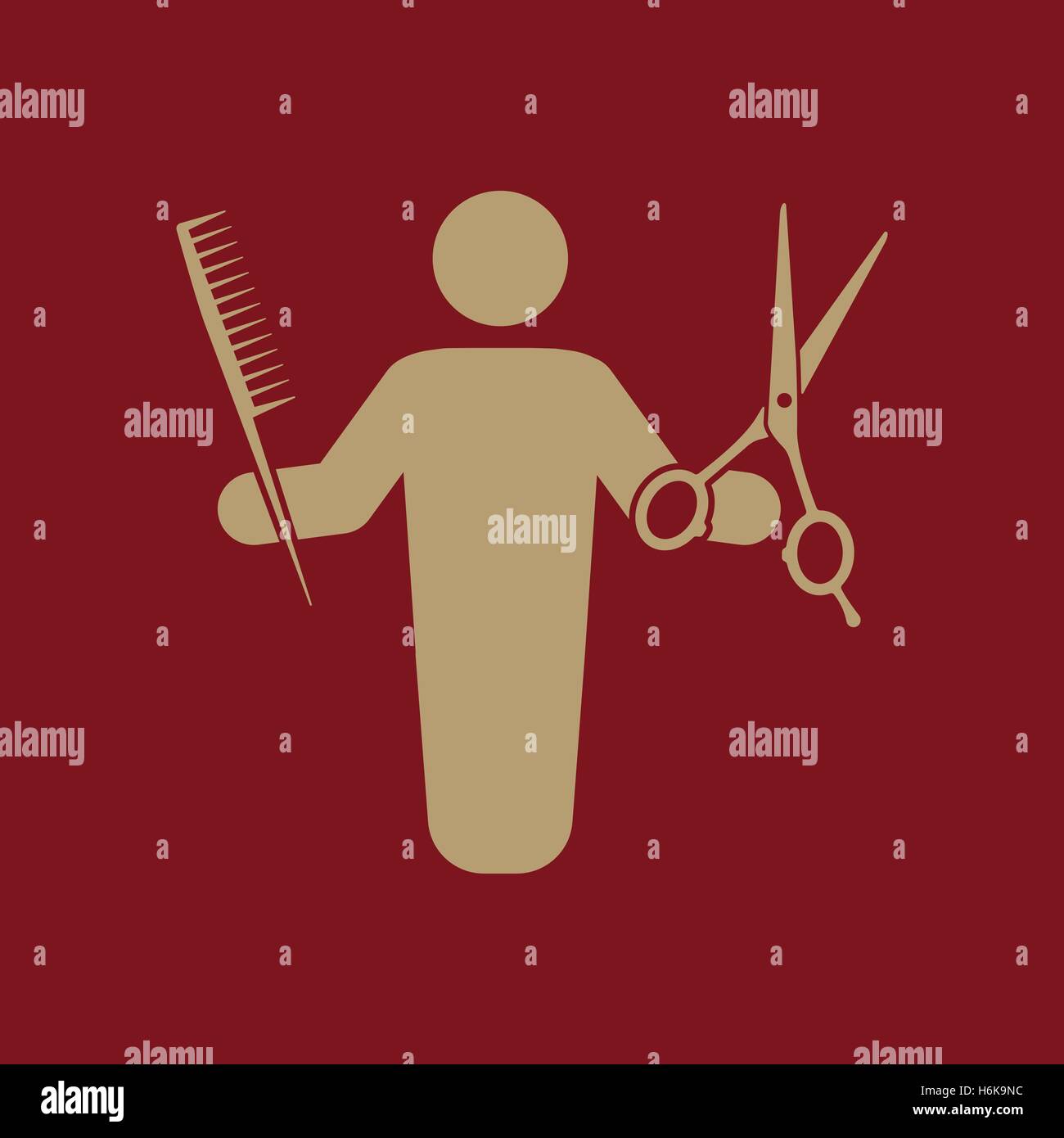 The barber avatar icon. Barbershop and hairdresser, haircutter symbol ...