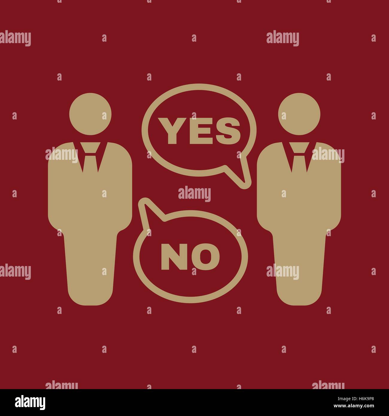 The dispute icon. Dialog and negotiation, discussion symbol. Flat ...