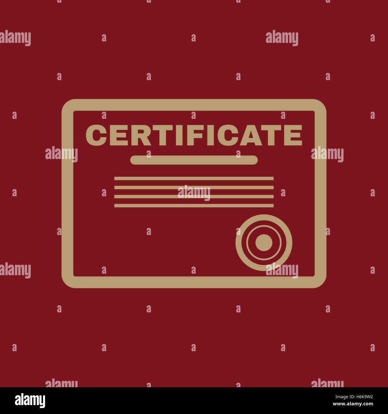The certificate icon. Diploma symbol. Flat Vector illustration Stock ...