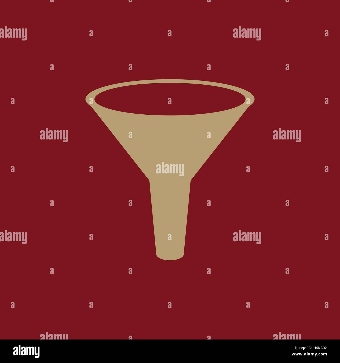 The funnel icon. Filtered and filter, laboratory, chemistry symbol ...