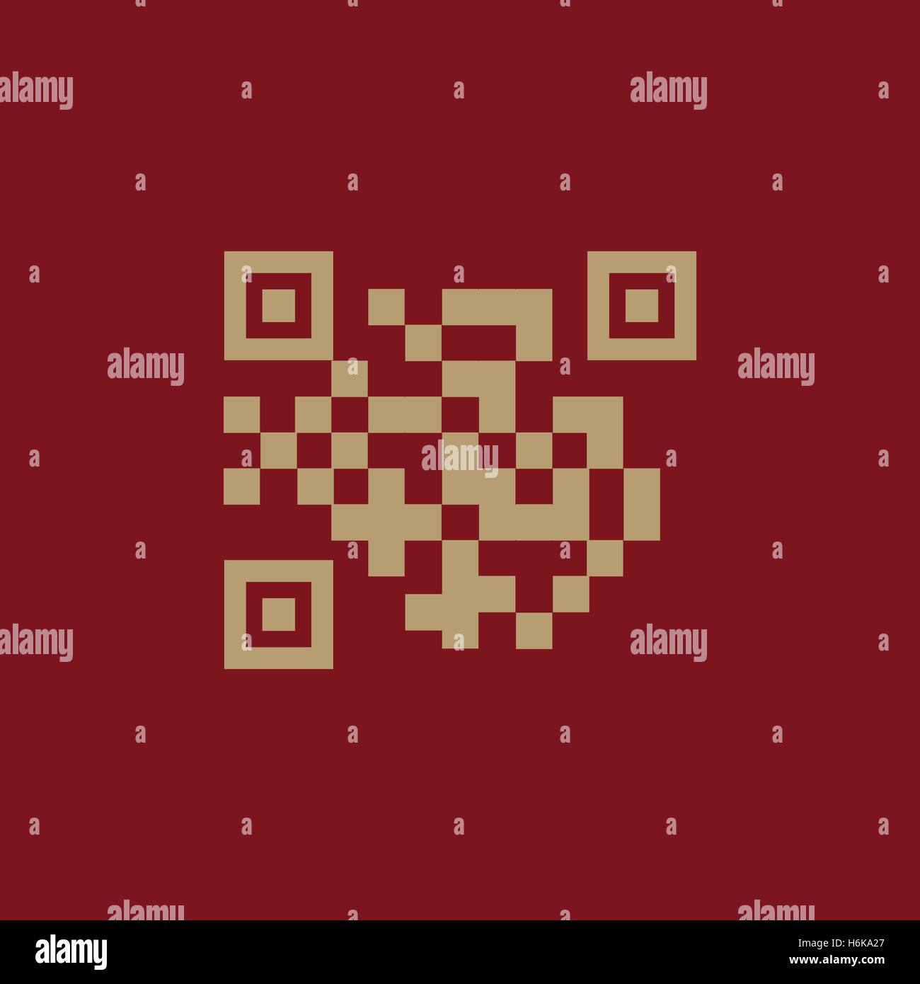 The QR code icon. Link and URL symbol. Flat Vector illustration Stock ...