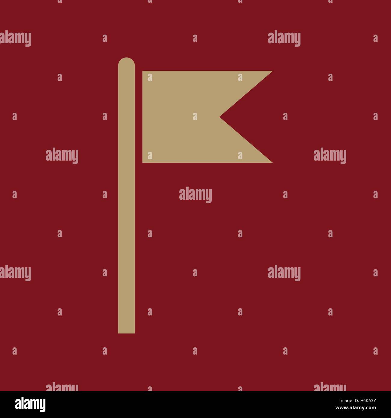 The flag icon. Mark and navigation symbol. Flat Vector illustration ...