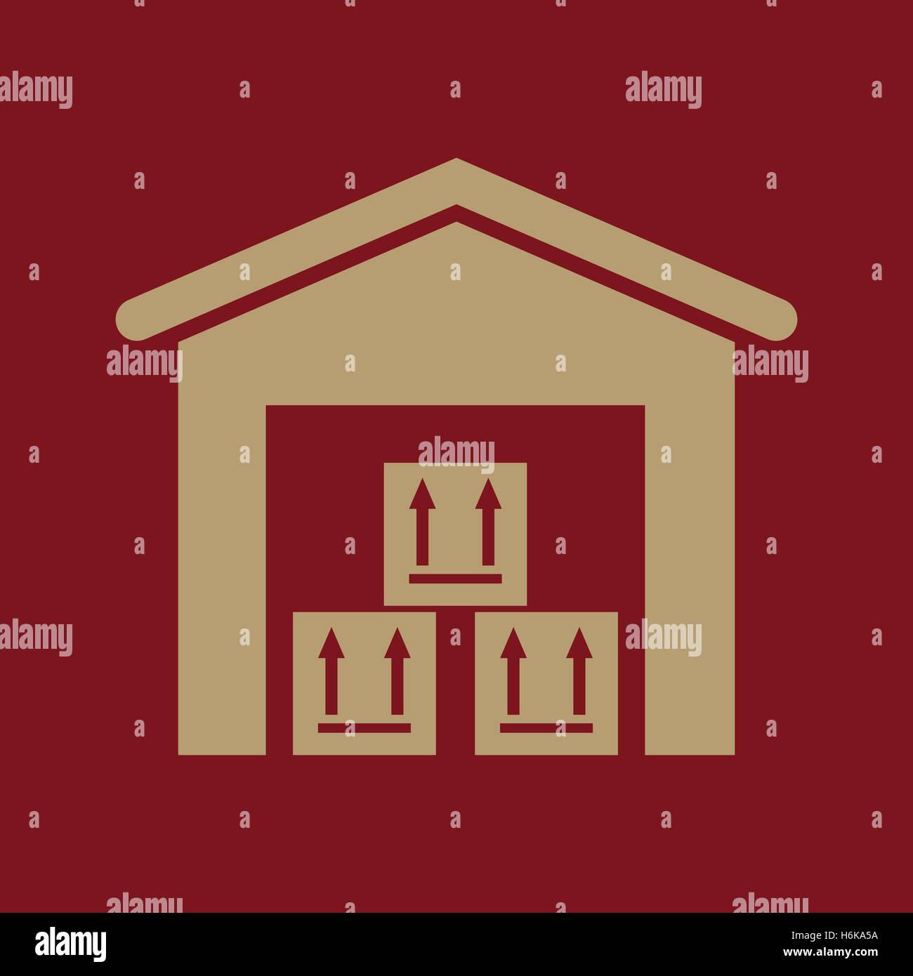 The warehouse icon. Storehouse and logistic symbol. Flat Vector ...