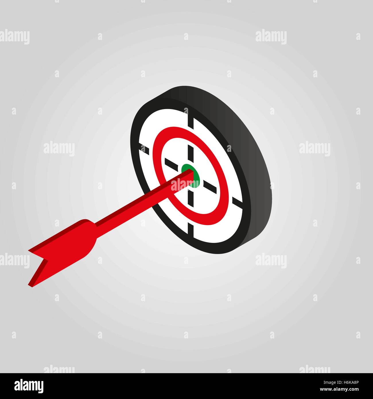 The target icon. Aim, darts symbol.3D isometric. Flat Vector ...