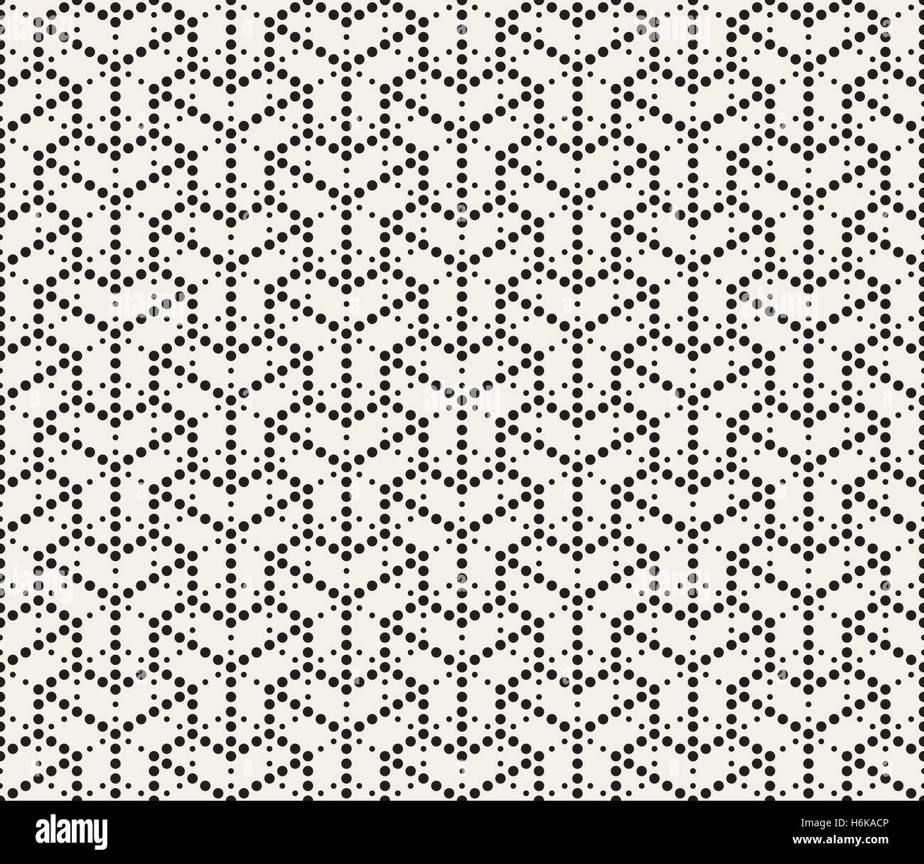 Vector Seamless Black and White Dotted Lines Grid Pattern Stock Vector ...