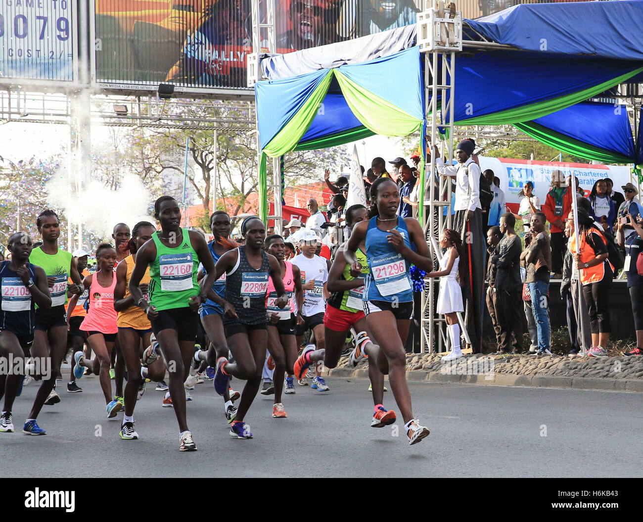 Nairobi, Kenya. 30th Oct, 2016. Athletes compete during the 2016 ...