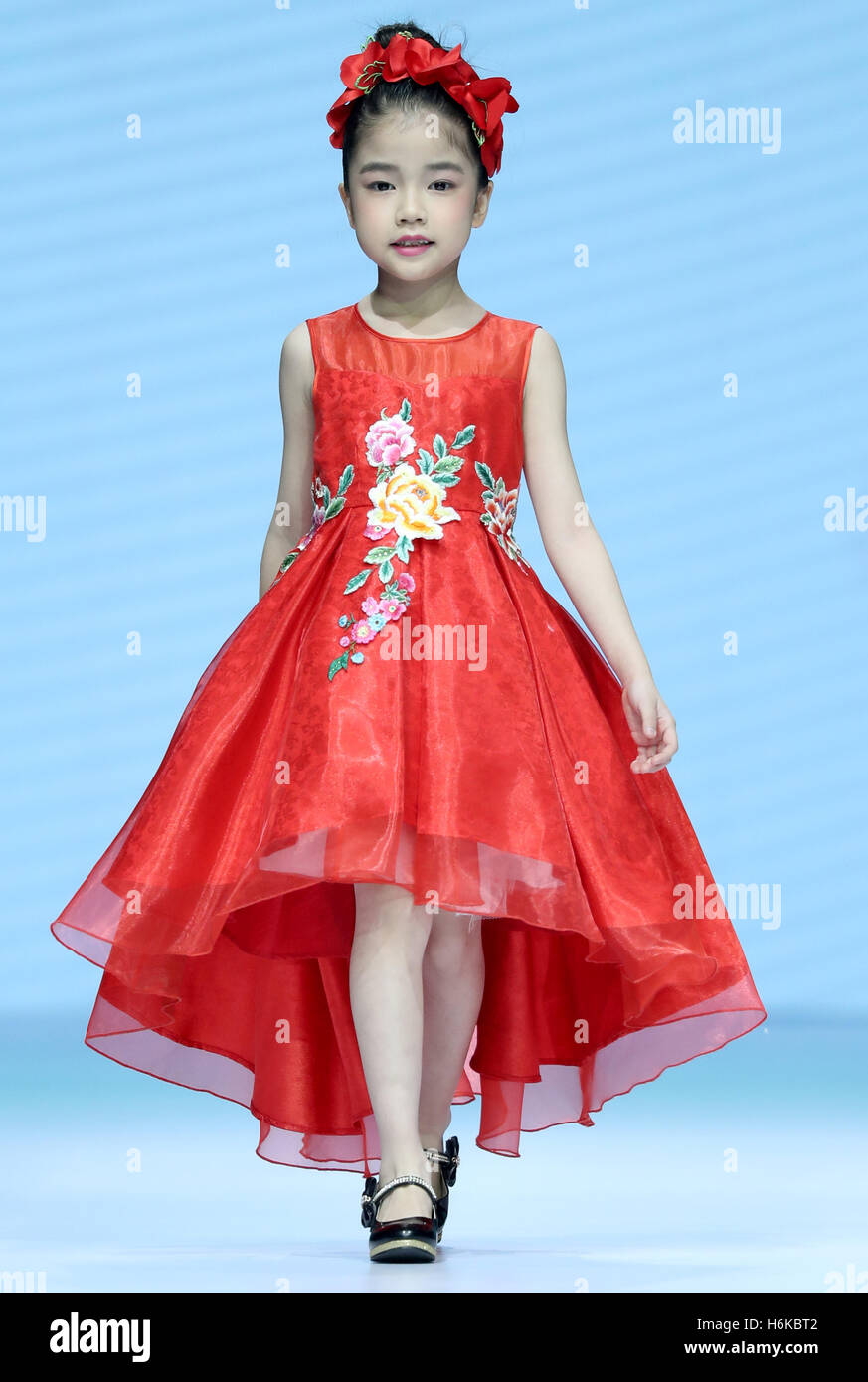 Beijing, China. 30th Oct, 2016. A model shows a creation by designer ...