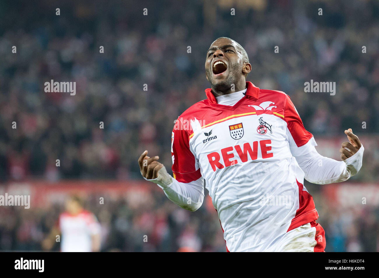 Cologne, Germany. 30th Oct, 2016. Cologne's Anthony Modeste celebrating ...