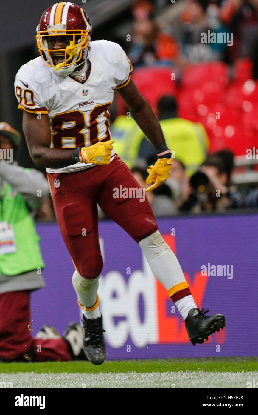 Washington redskins wide receiver jamison crowder celebrates scoring hi ...