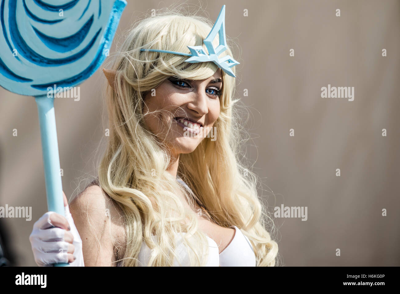 Barcelona, Spain. 30th Oct, 2016. A cosplayer dressed as her favorite ...