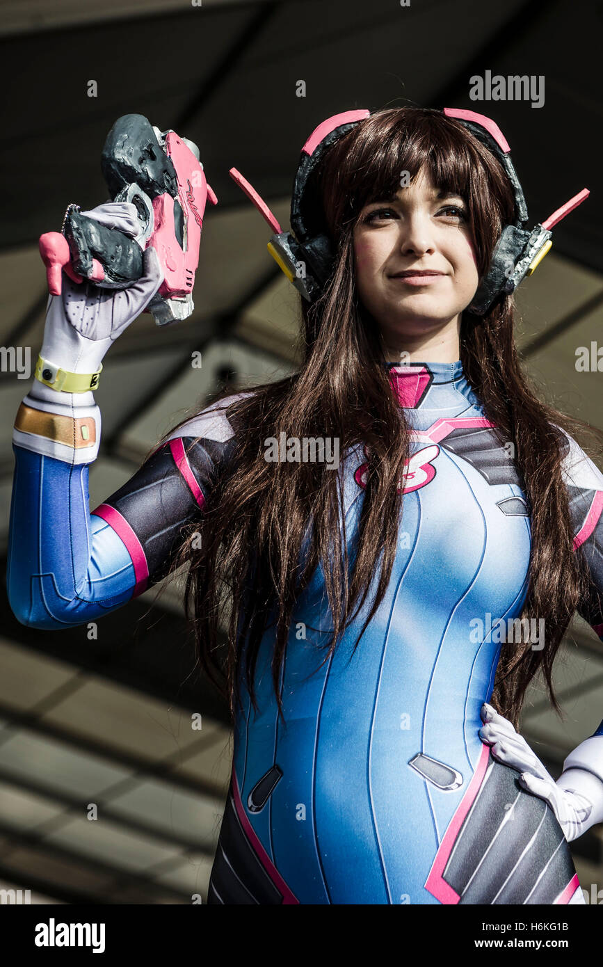 Barcelona, Spain. 30th Oct, 2016. A cosplayer dressed as her favorite ...