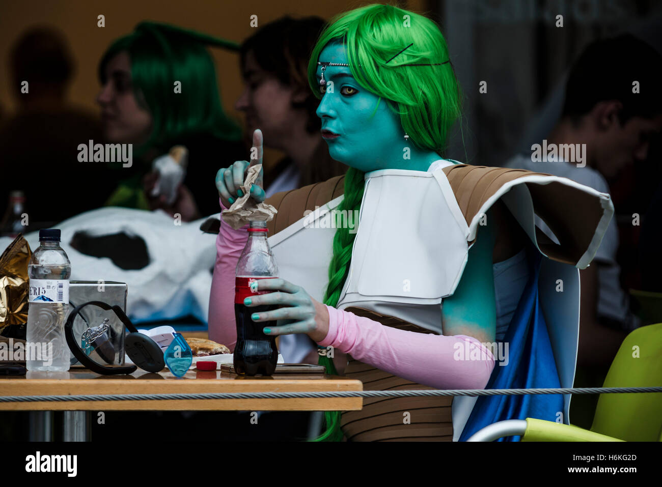 Barcelona, Spain. 30th Oct, 2016. A cosplayer dressed as her favorite ...