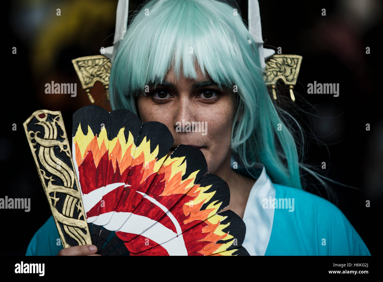 Barcelona, Spain. 30th Oct, 2016. A cosplayer dressed as her favorite ...