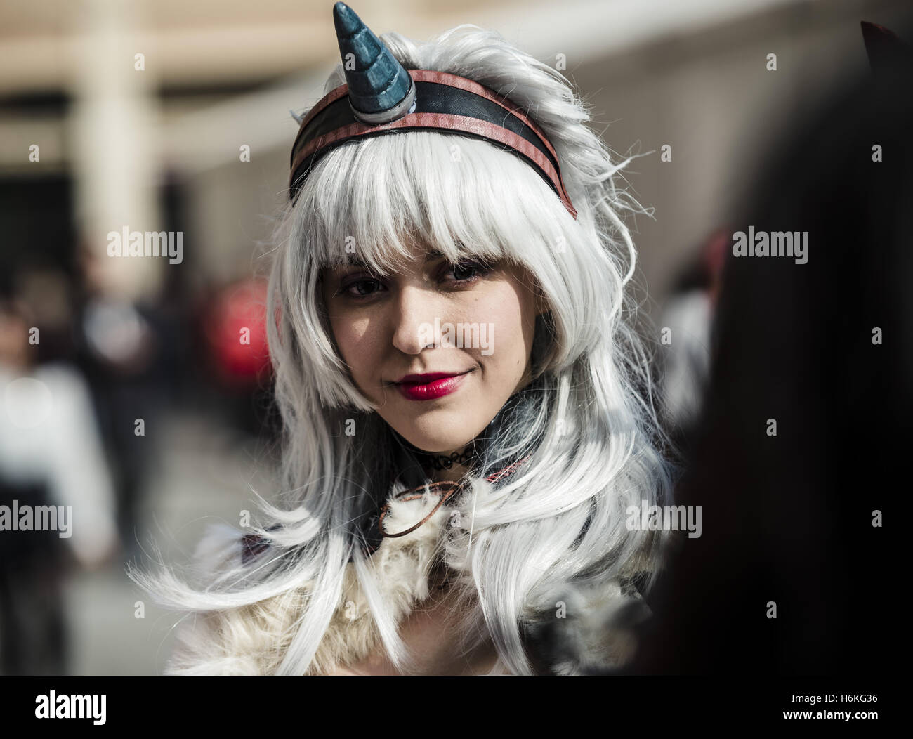 Barcelona, Spain. October 30, 2016 - A cosplayer dressed as her ...