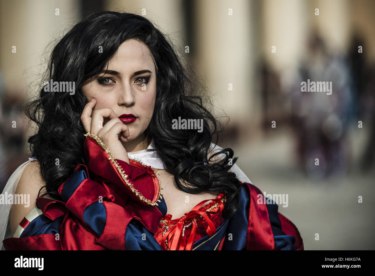 Barcelona, Spain. October 30, 2016 - A cosplayer dressed as her ...