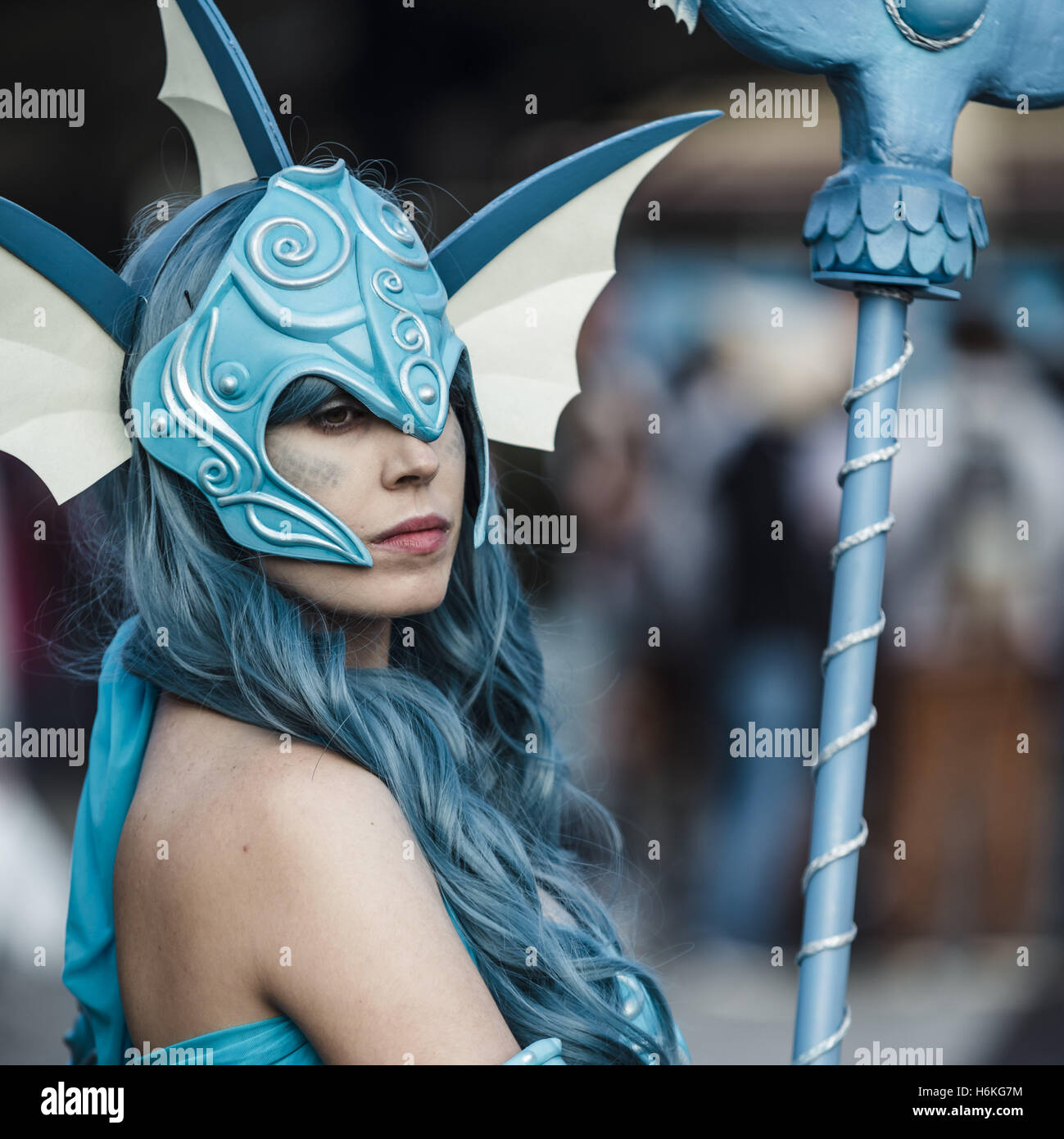 Barcelona, Spain. October 30, 2016 - A cosplayer dressed as her ...