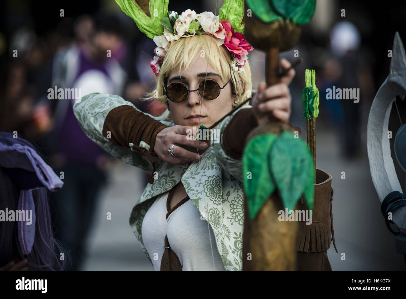 Barcelona, Spain. October 30, 2016 - A cosplayer dressed as her ...
