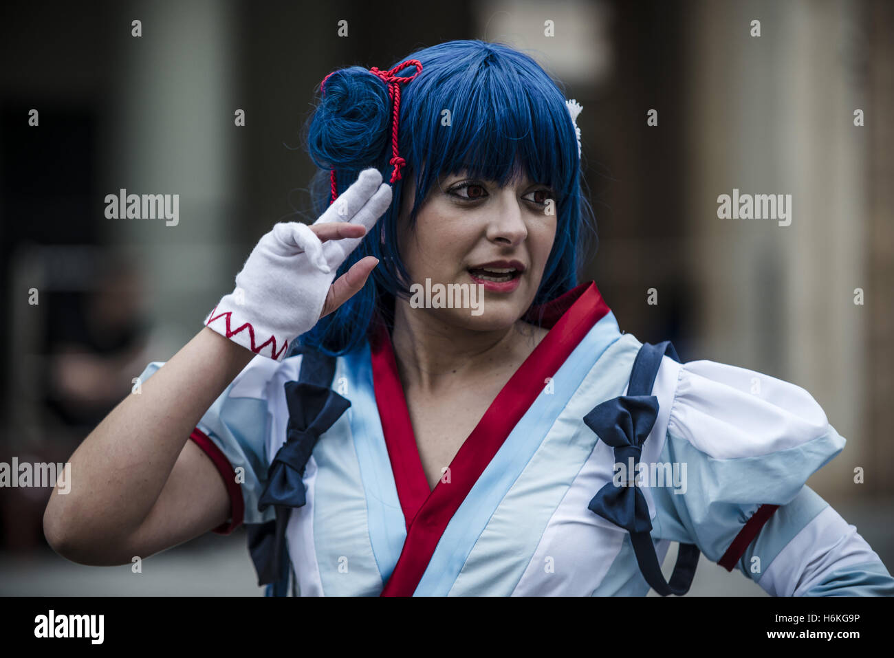 Barcelona, Spain. October 30, 2016 - A cosplayer dressed as her ...