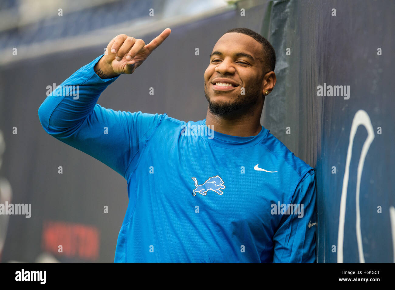 Houston, Texas, USA. 30th Oct, 2016. Detroit Lions tight end Eric Ebron ...