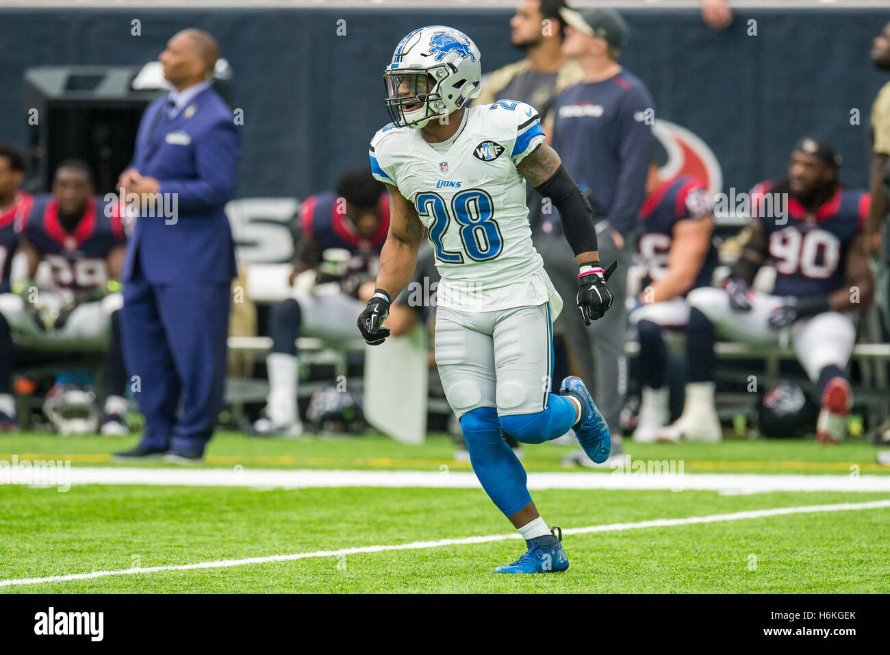 Houston, Texas, USA. 30th Oct, 2016. Detroit Lions cornerback Quandre ...