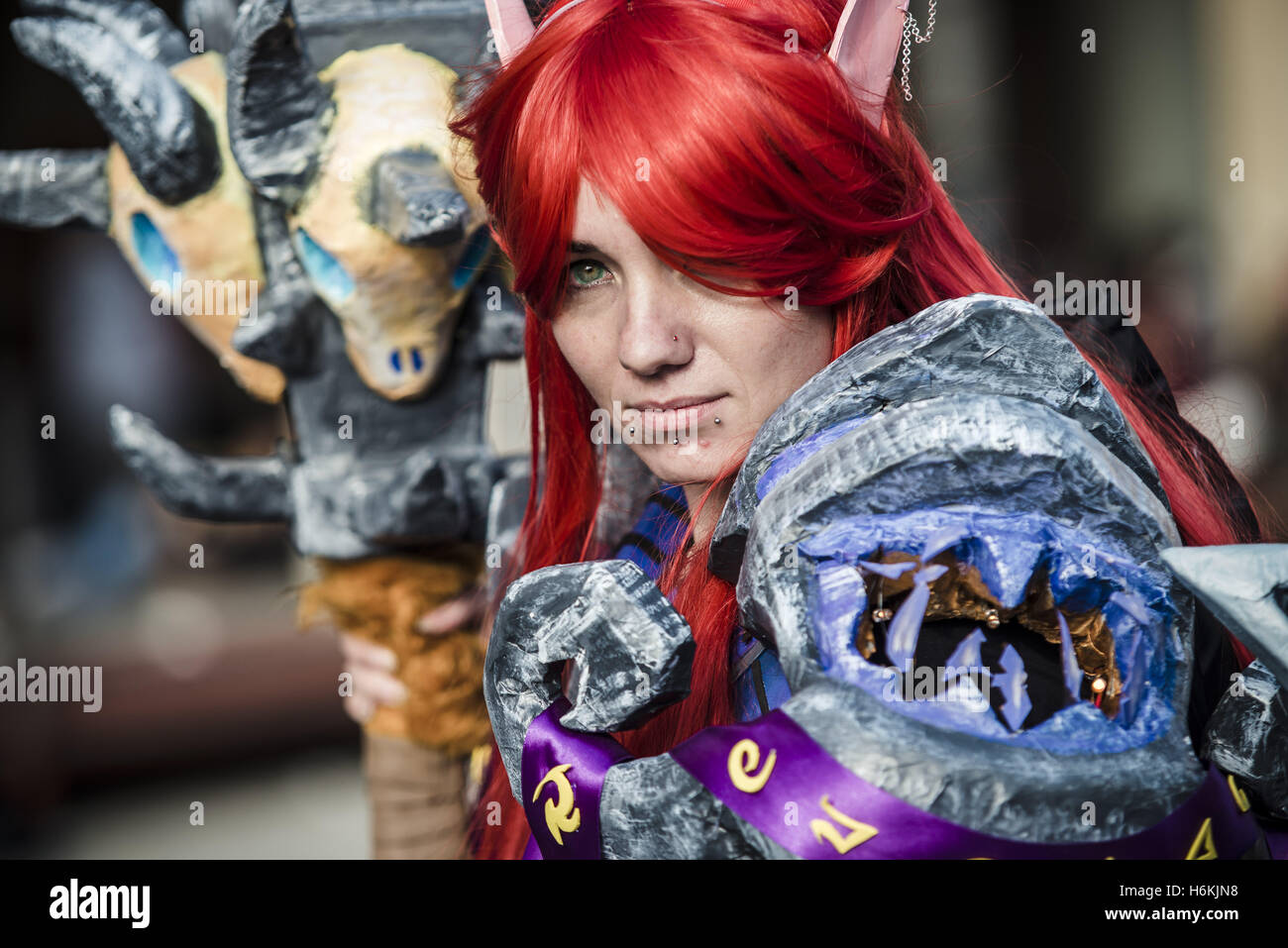 October 30, 2016 - A cosplayer dressed as her favorite Japanese ...