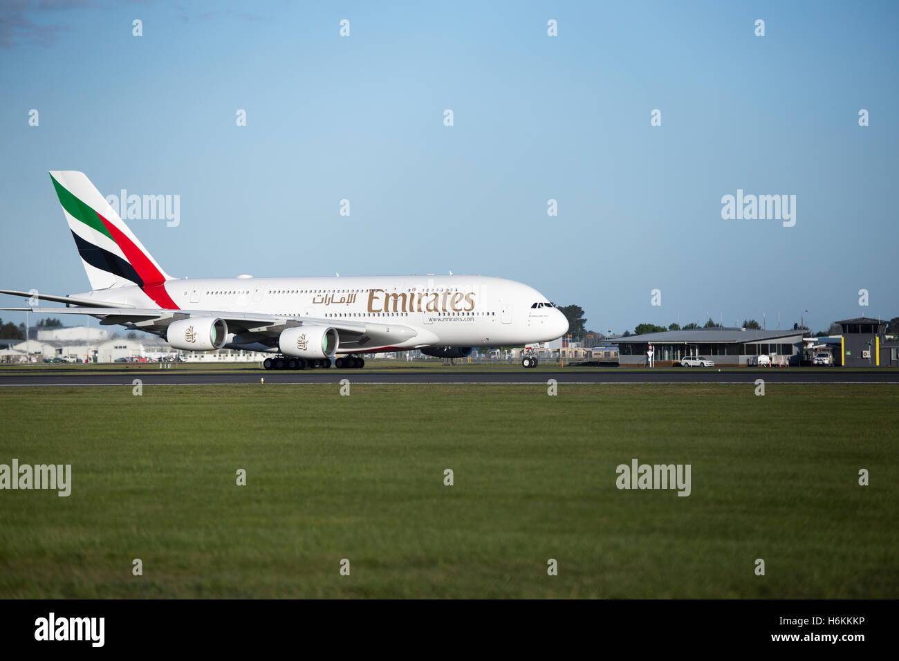 Emirates a380 taxiing hi-res stock photography and images - Alamy