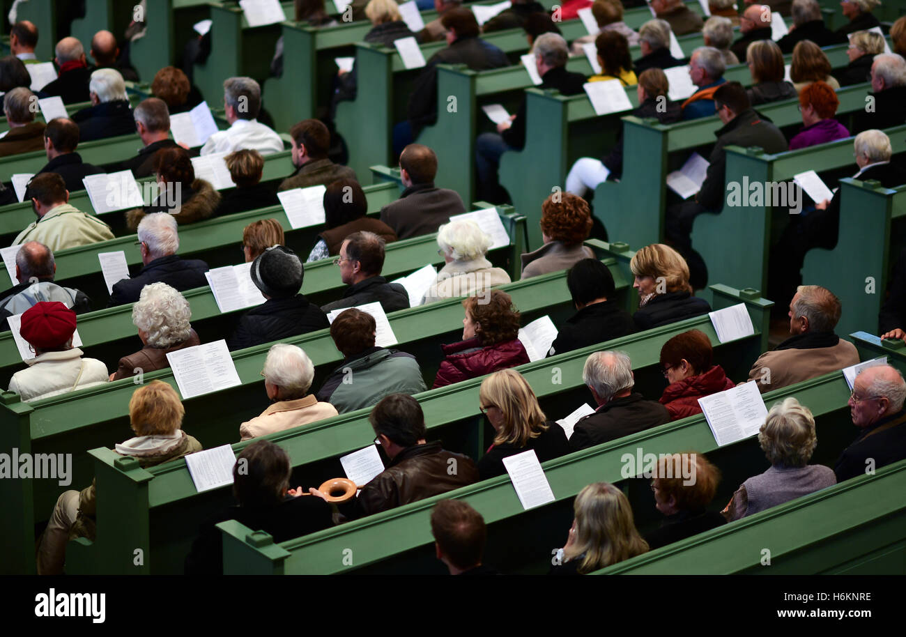 Wittenberg, Germany. 31st Oct, 2016. The Reformation Day begins with a ...