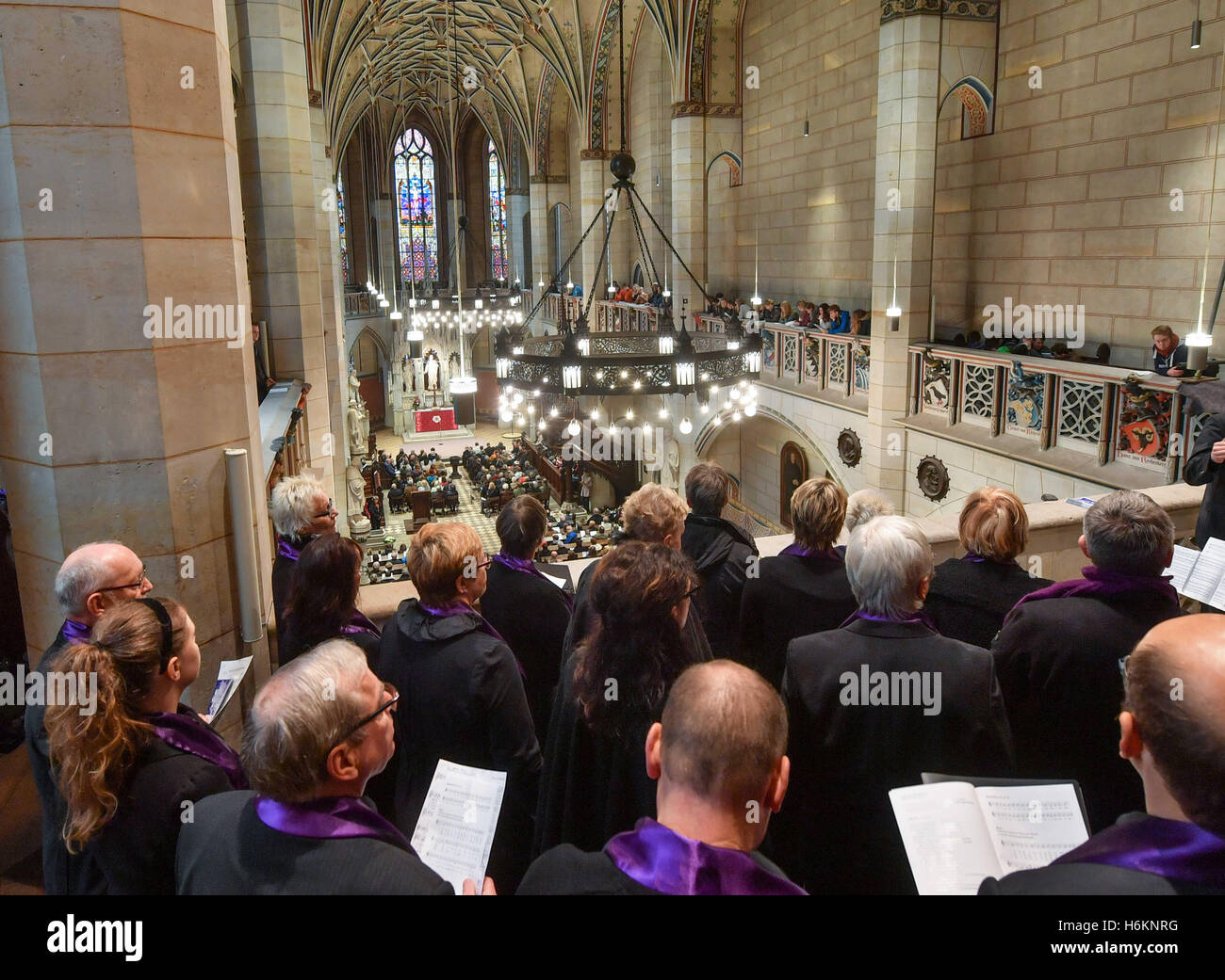 Wittenberg, Germany. 31st Oct, 2016. The Reformation Day begins with a ...