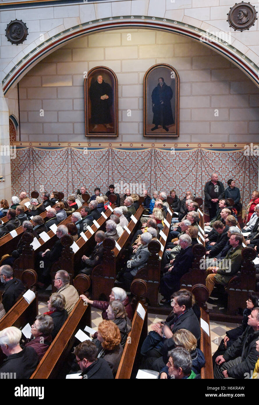 Wittenberg, Germany. 31st Oct, 2016. View of paintings of Martin Luther ...