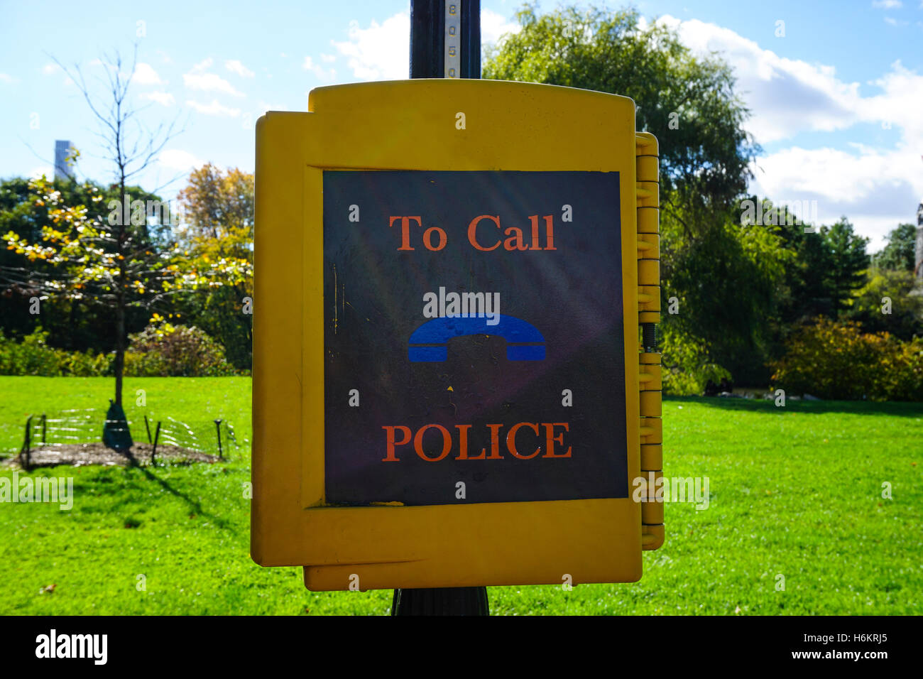 Public phone emergency police only Stock Photo - Alamy