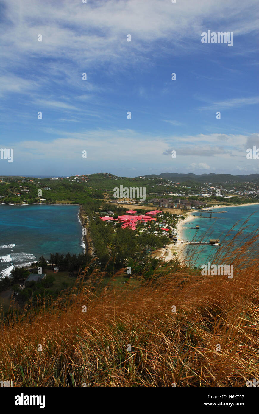 Caribbean, St Lucia, View from Pigeon Island Stock Photo - Alamy