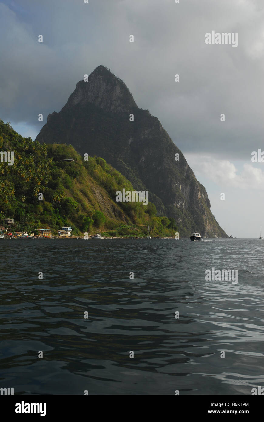 Caribbean, St Lucia, Soufriere, Gros Piton Stock Photo - Alamy