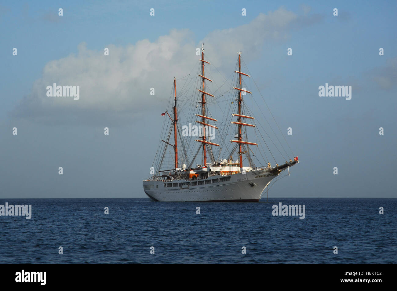 Caribbean, St Lucia, Rodney Bay, Sea Cloud 11 Cruise Ship Stock Photo ...