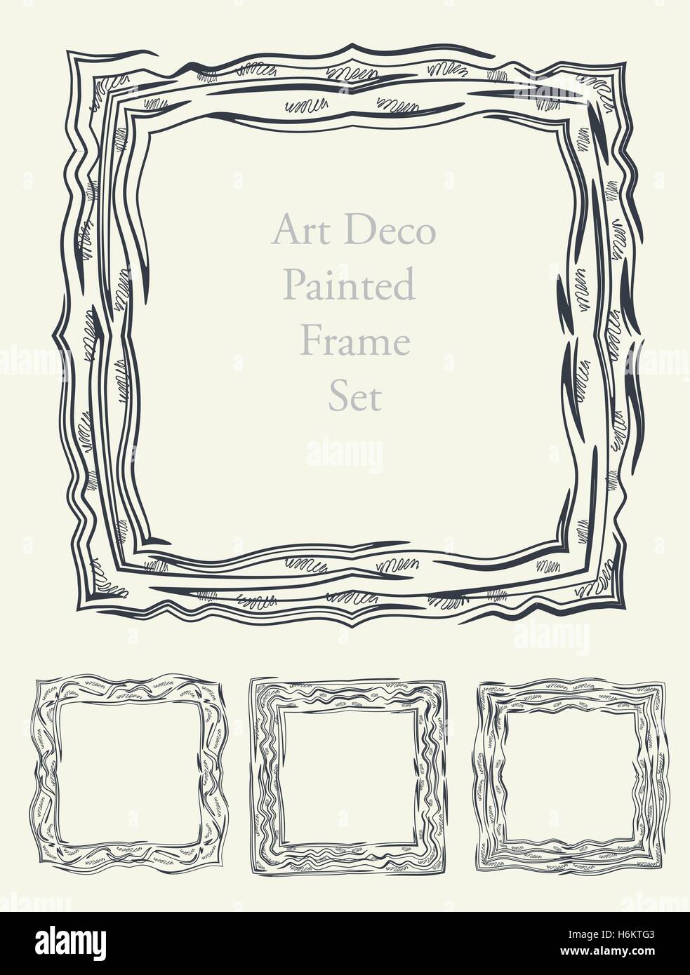 Sketch Art frame decorative collection vector illustration Stock Vector ...