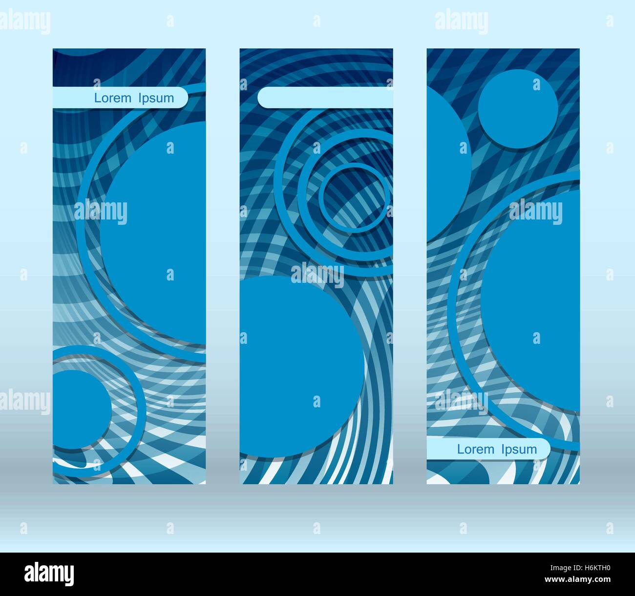 blue circles futuristic flyer decoration vertical background vector ...