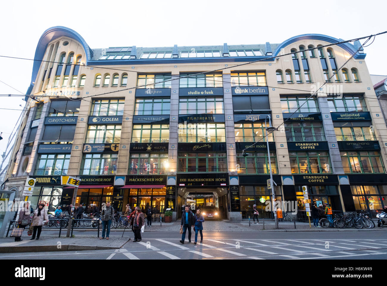 View of Hackescher Hof, historic retail and culture development in ...
