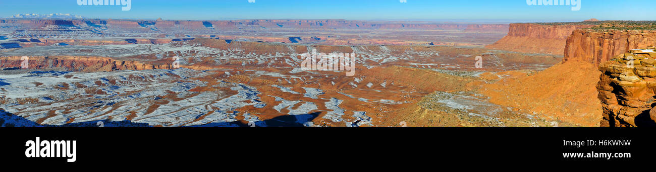 panoramic view of the Canyonlands National Park, Utah in winter Stock ...