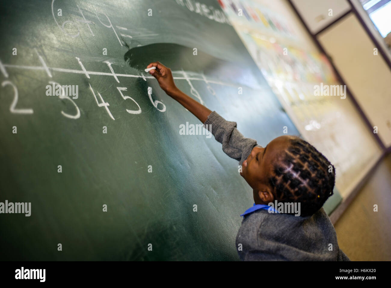 Mathematic lesson in a second grade for hearing impaired pupils at ...