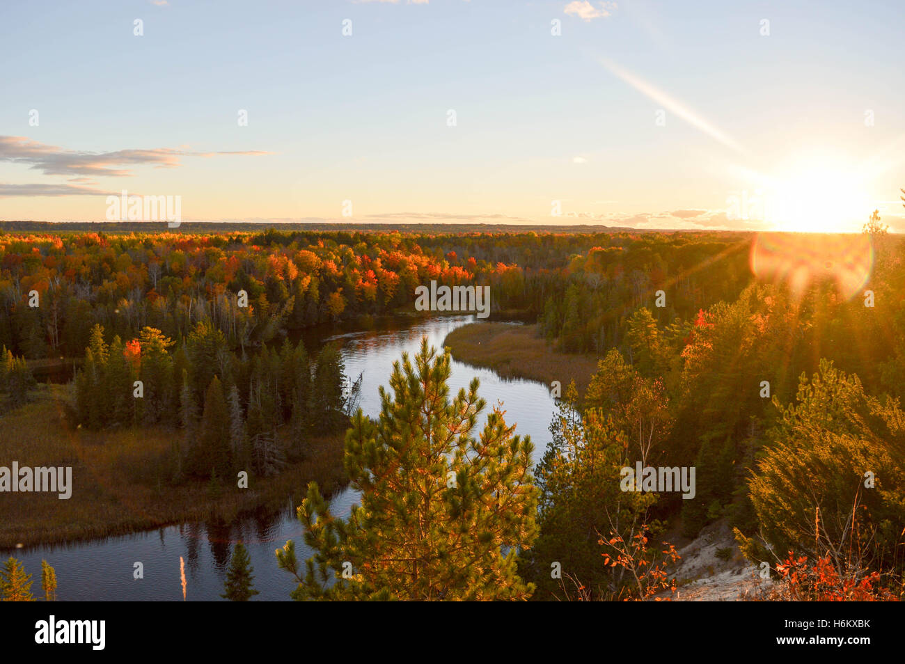 The High banks of the Ausable River in Autumn Stock Photo - Alamy