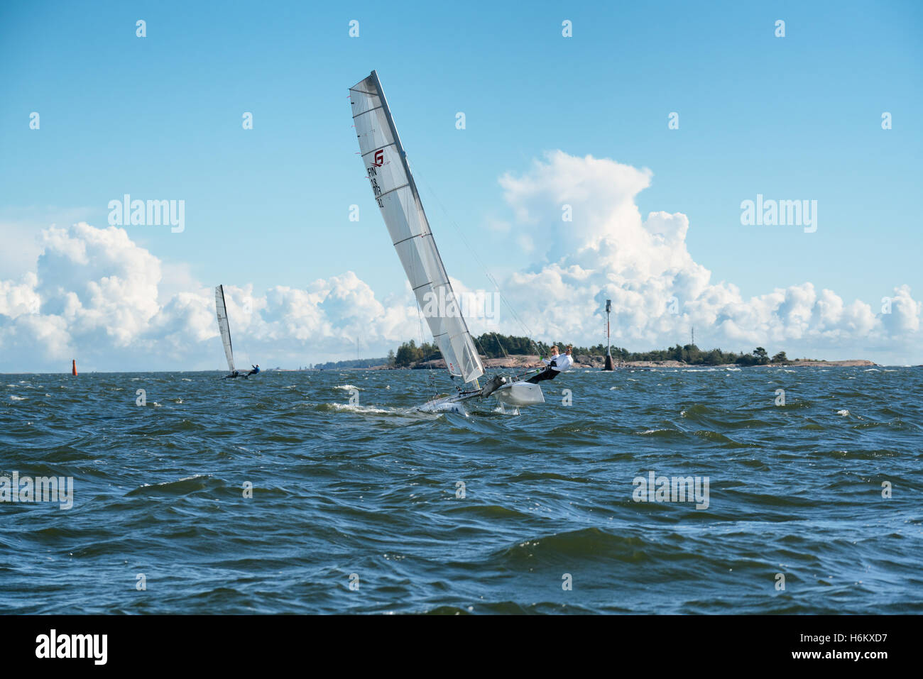 F18 sailing competition in Helsinki, Finland, Europe, EU Stock Photo ...