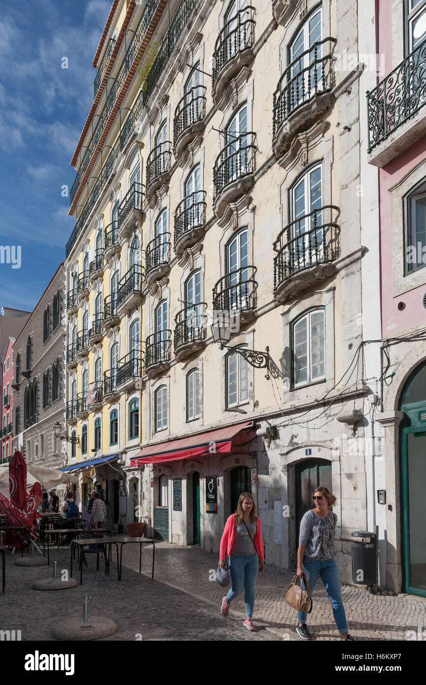 Street scene, Lisbon, Portugal Stock Photo - Alamy