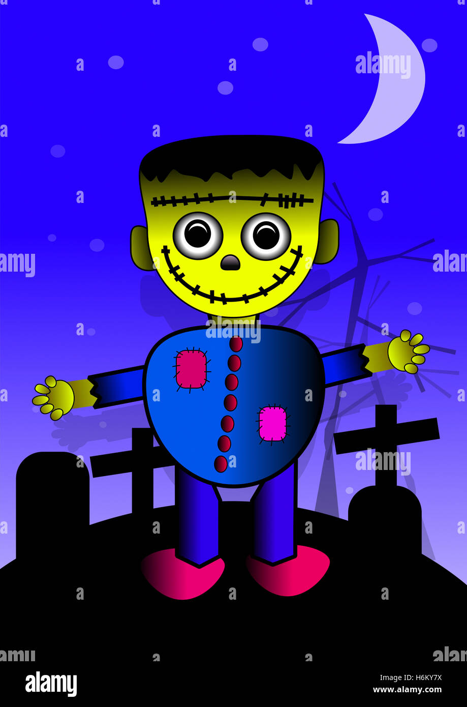 Frankenstein monster drawing hi-res stock photography and images - Alamy